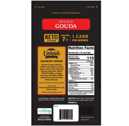 Umland's Crunchy Cheese - Gouda - 11.3 oz Re-Sealable Bag (18 Servings ...
